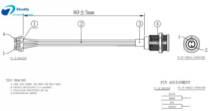 Cigarette Lighter Style Custom Power Cables With XLR / BNC Powertap ...