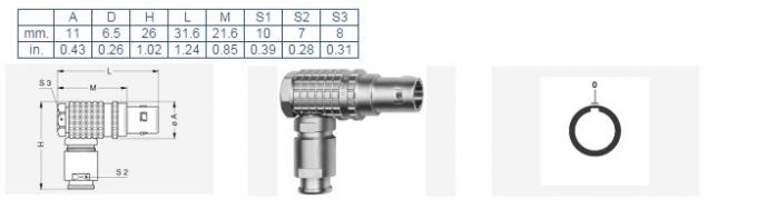 Right Angle Lemo FHG Compatible Connectors 2-26pin