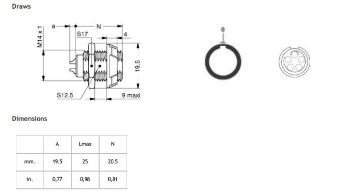 4 Pin Redel Lemo Compatible Plastic Circular Connectors Medical Female ...