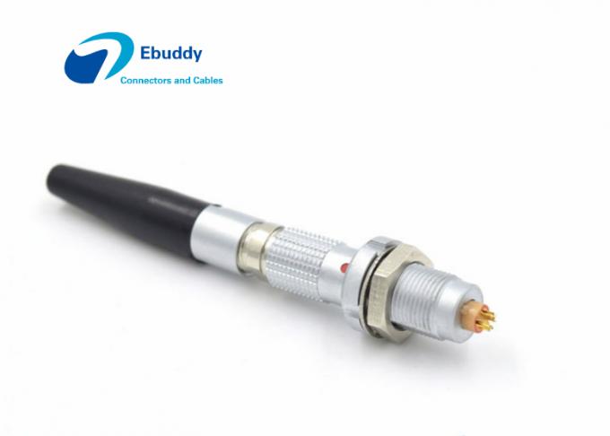 Lemo 00B 2-Pin Connector - Male & Female Push-Pull Solder Type
