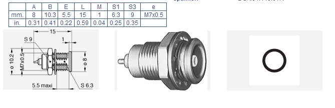 LEMO 00 Series Mini Female Coaxial Connector 50 Ohm