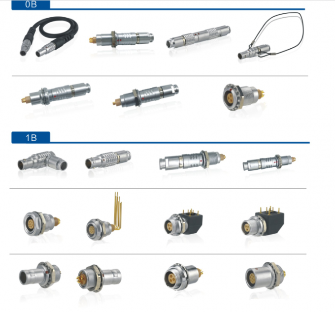 Lemo Push Pull Circular Connectors 1B 6 Pin Plug Lemo Compatible Connectors