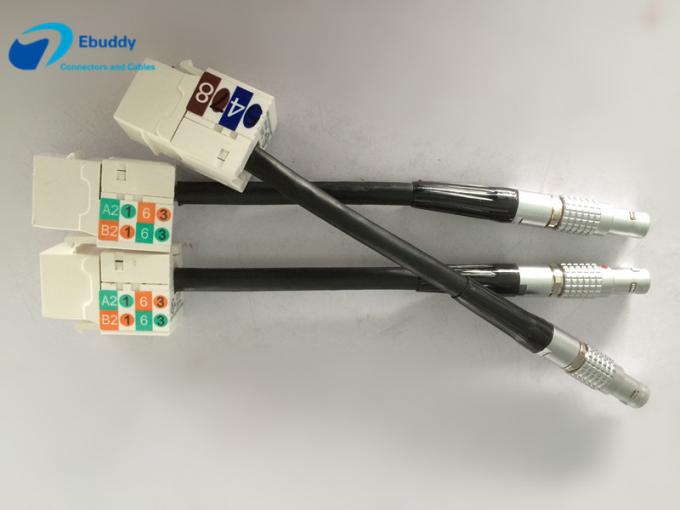 Lemo cable assembly service Lemo FGG male plug to RJ45 Cat5e/ Cat6 ...