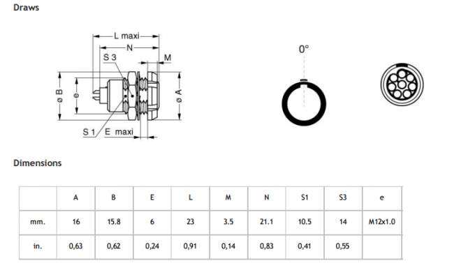 Lemo ECG 1B Lemo B Series Connectors 8 pin female socket for rear panle ...