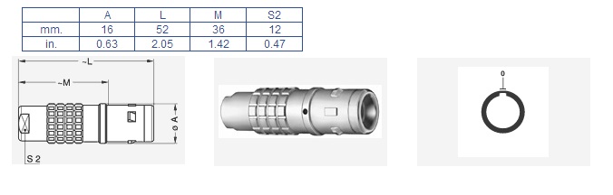 Male And Female Lemo K Series Connector Lemo FGG EGG 1K 16 Pin Circular ...