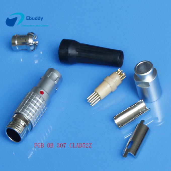 7 pin Lemo compatible Connector FGB 2 Keying 60 degeree male plug for ...