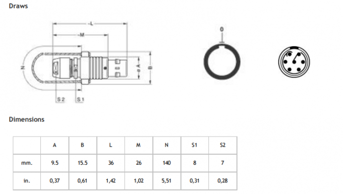 Lanyard Lemo Compatible Connector FNG.0B.307.CLAD52Z For Survey ...