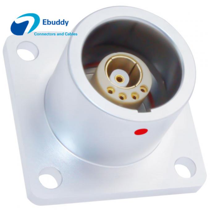 Brass Chrome 2K 4pin Lemo Mixed Connector Video Coaxial Female