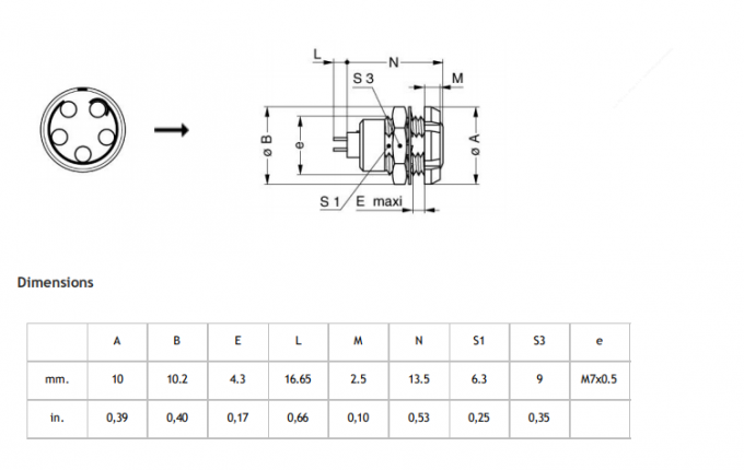 M7 PCB Female Socket Lemo 00B ECG Right Angle Pins For Printed Circuit ...