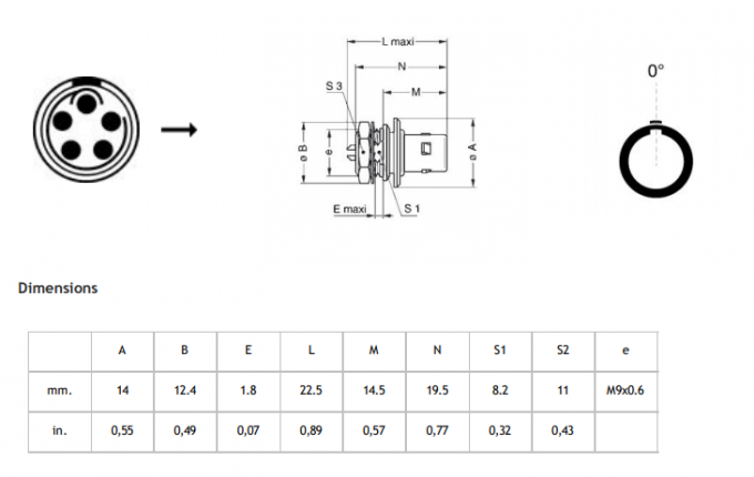 Lemo Circular Push Pull Connector FWG 0B 5pin Fix Plug FWG.0B.305