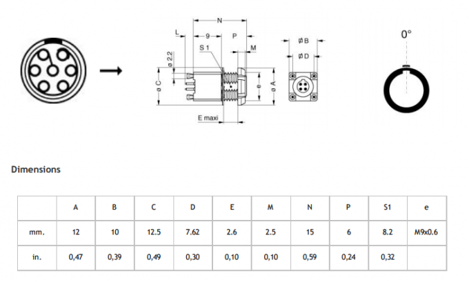 Back Panel Mount Circular Connector Lemo Equivalent EYG 7 pin Female ...