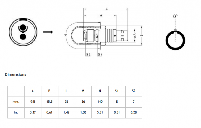 Male Lemo B Series Connectors 2pin 3pin 4pin 5pin 7pin 9pin With Lanyard