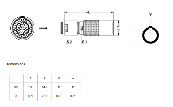 PHG 3B 24pin Circular Wire Connectors Lemo Replacement For Extension ...