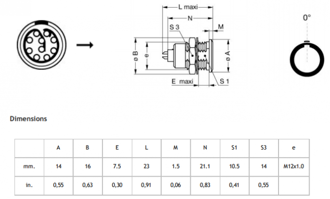 10pin FGG EGG Lemo Cable Connector Push Pull Metal IP65 Receptacle And ...