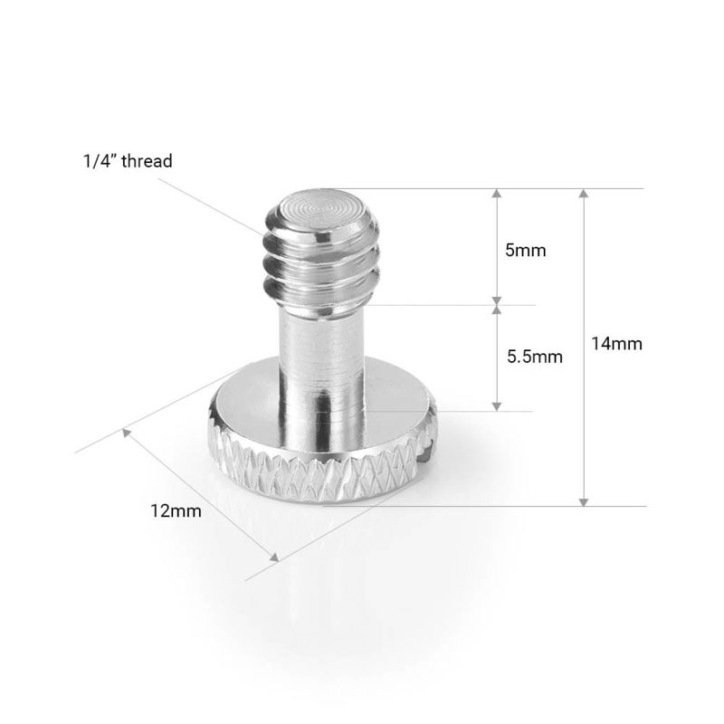 1/4 Inch Camera Fixing Screw Metal For Tripod Pan Tilt Quick Release ...