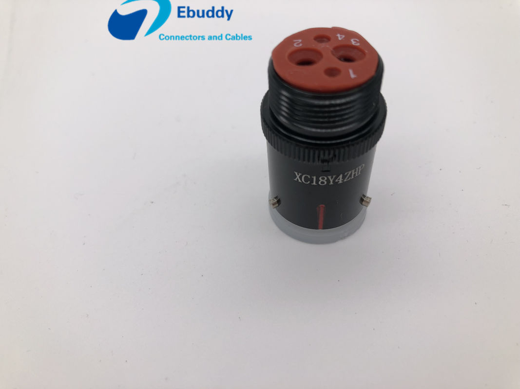 4 Pin Circular Cable Connectors XC18Y4ZHP Lemo Dust Cap For Plug / Socket