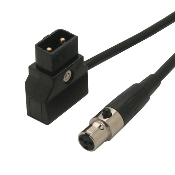 Female Mini XLR Connector Cable 4 Pin XLR To 2 Pin Dtap / Powertap ...