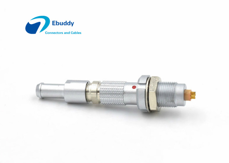 Lemo 00B 2-Pin Connector - Male & Female Push-Pull Solder Type