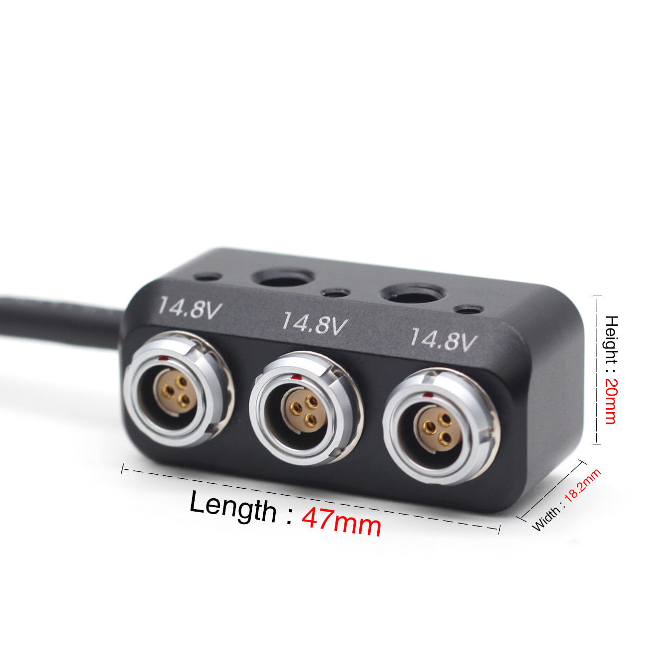 D Tap Male Connector Camera Power Cable P Tap To Fischer 3 Pin Female ...