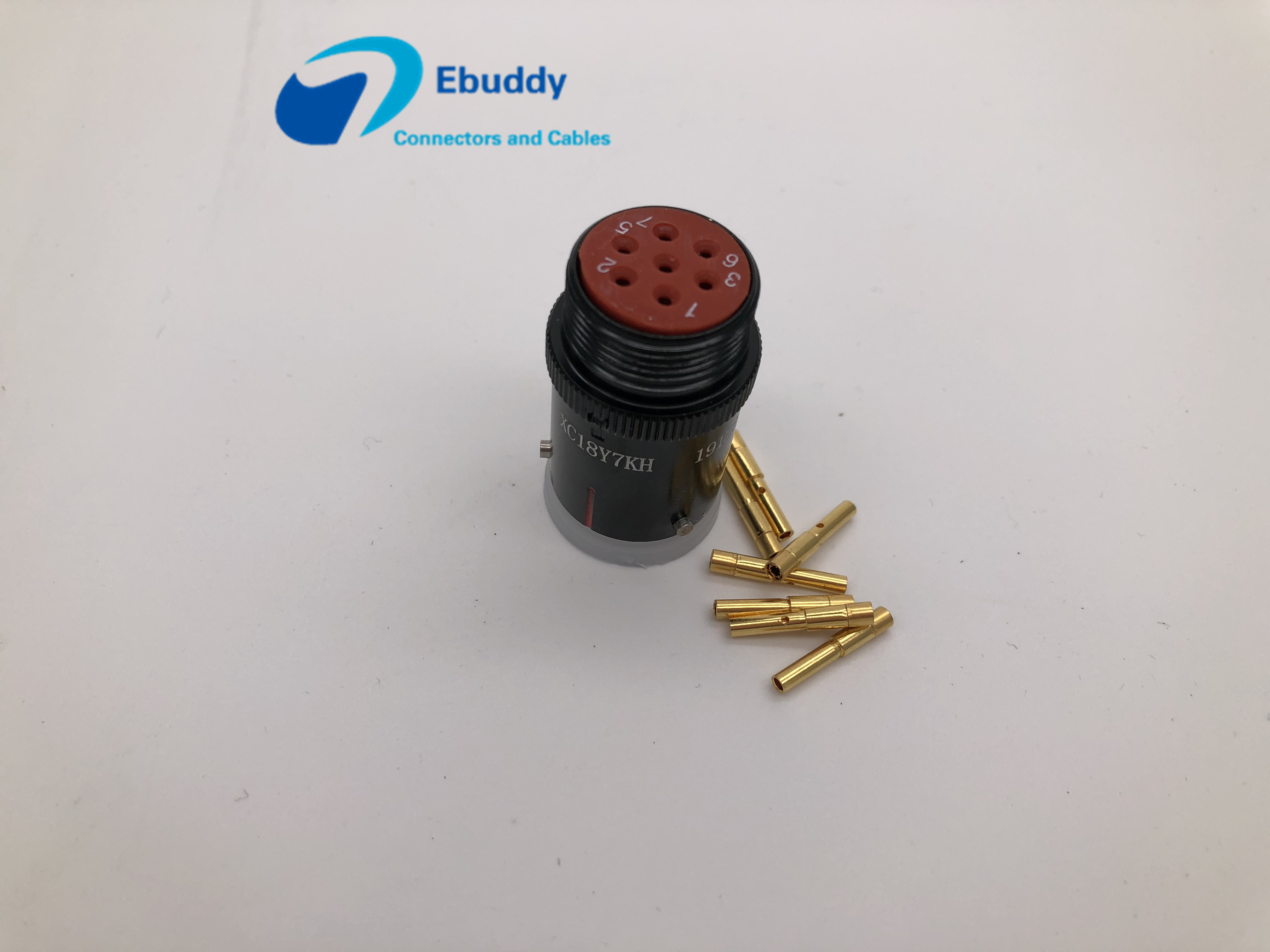 PPS Insulator Right Angle Circular Connector , 7 Pin Circular Connector ...
