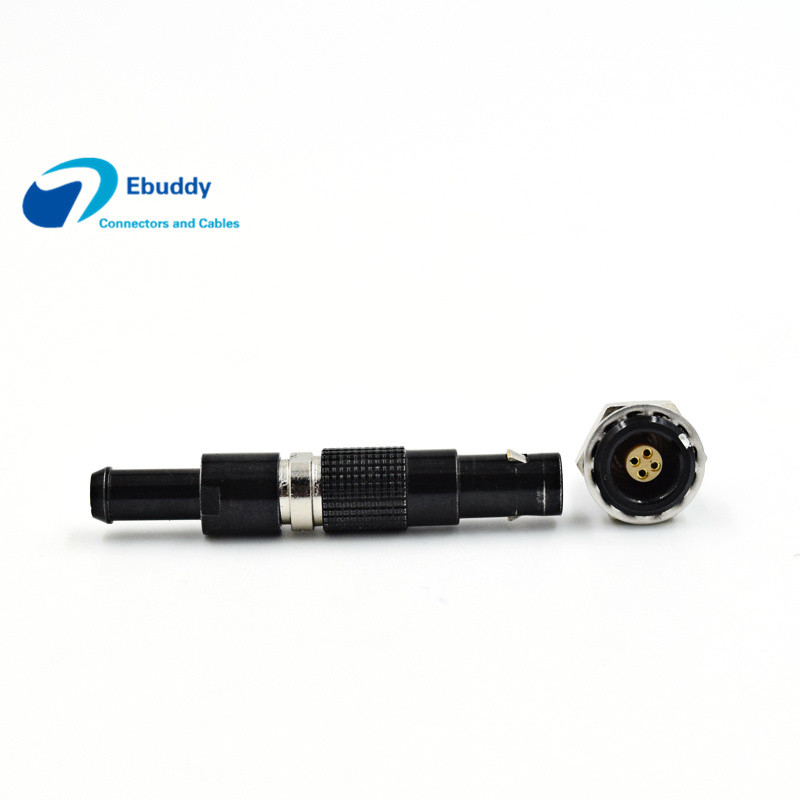 Black Chormed Lemo 00B M7 4pin Metal Connectors FGG.00.304/EGG.00.304