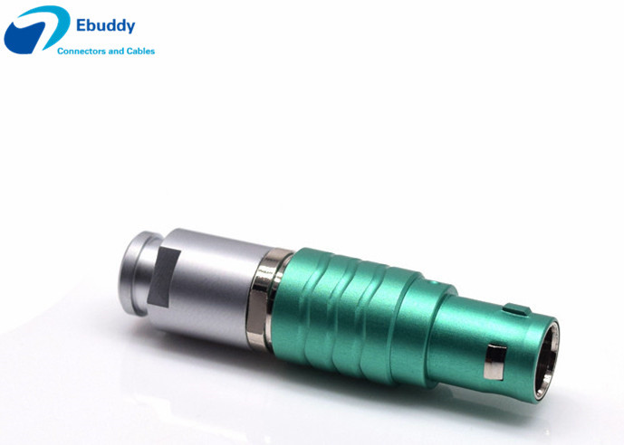 Green Color Lemo B Series Connectors Custom Circular Plug FGG 1B 10 Pin ...