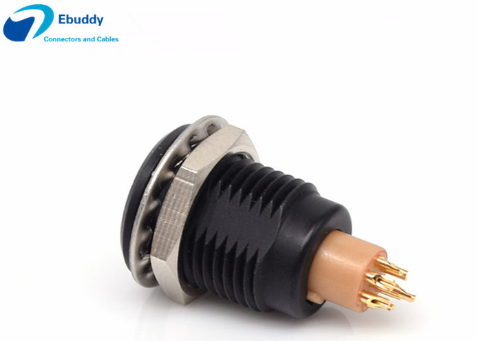 Right Angle FHG 0B Lemo 7 Pin Connector Elbow Plug Black Color FHG.0B.309